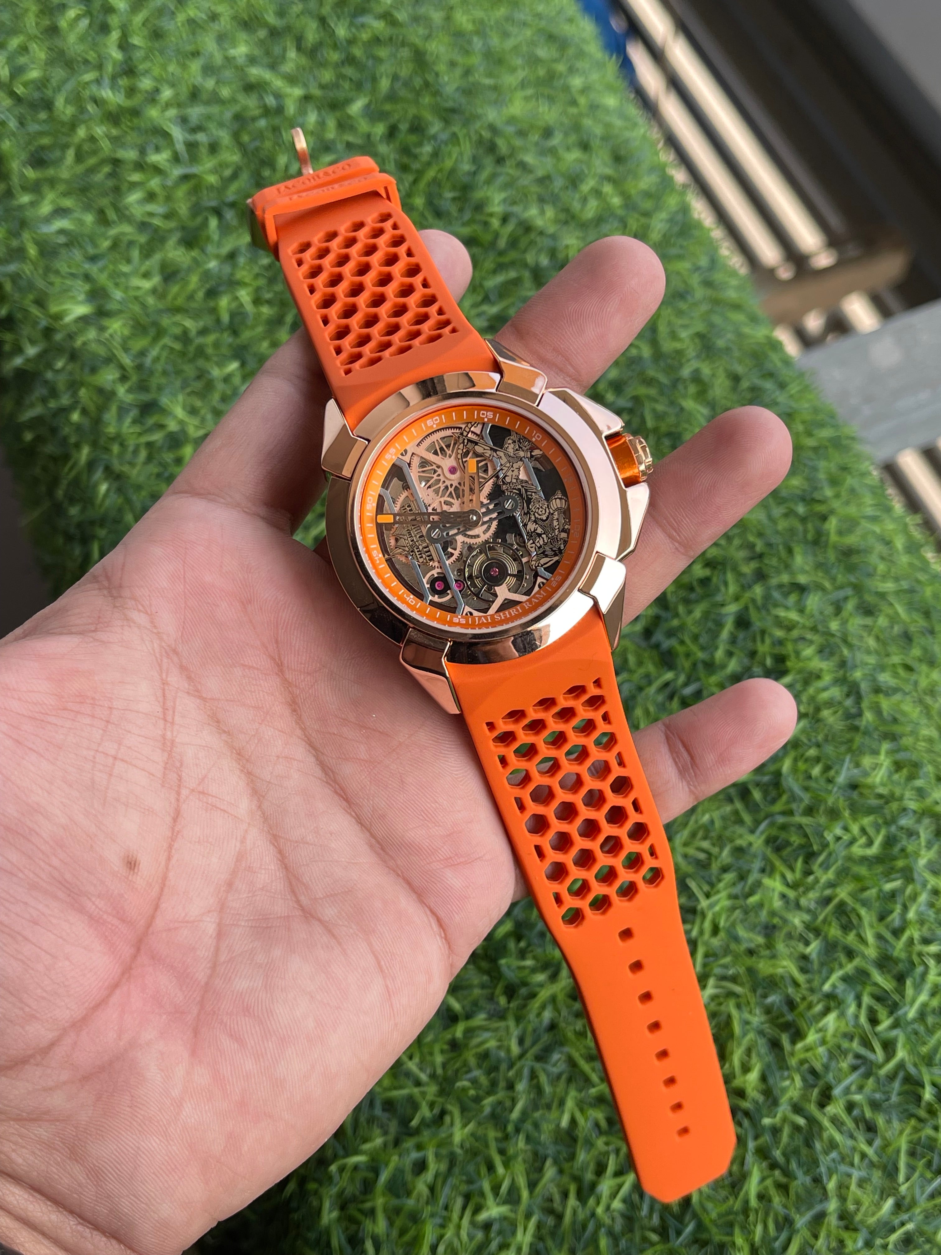 RC JACOB Shri Ram Limited Edition Skeleton Automatic Watch (wear by ma ...