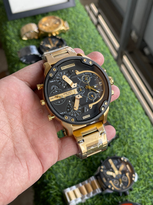RC Diiesel Mega Chief Dual-Time Chronograph – Gold & Black Edition ...