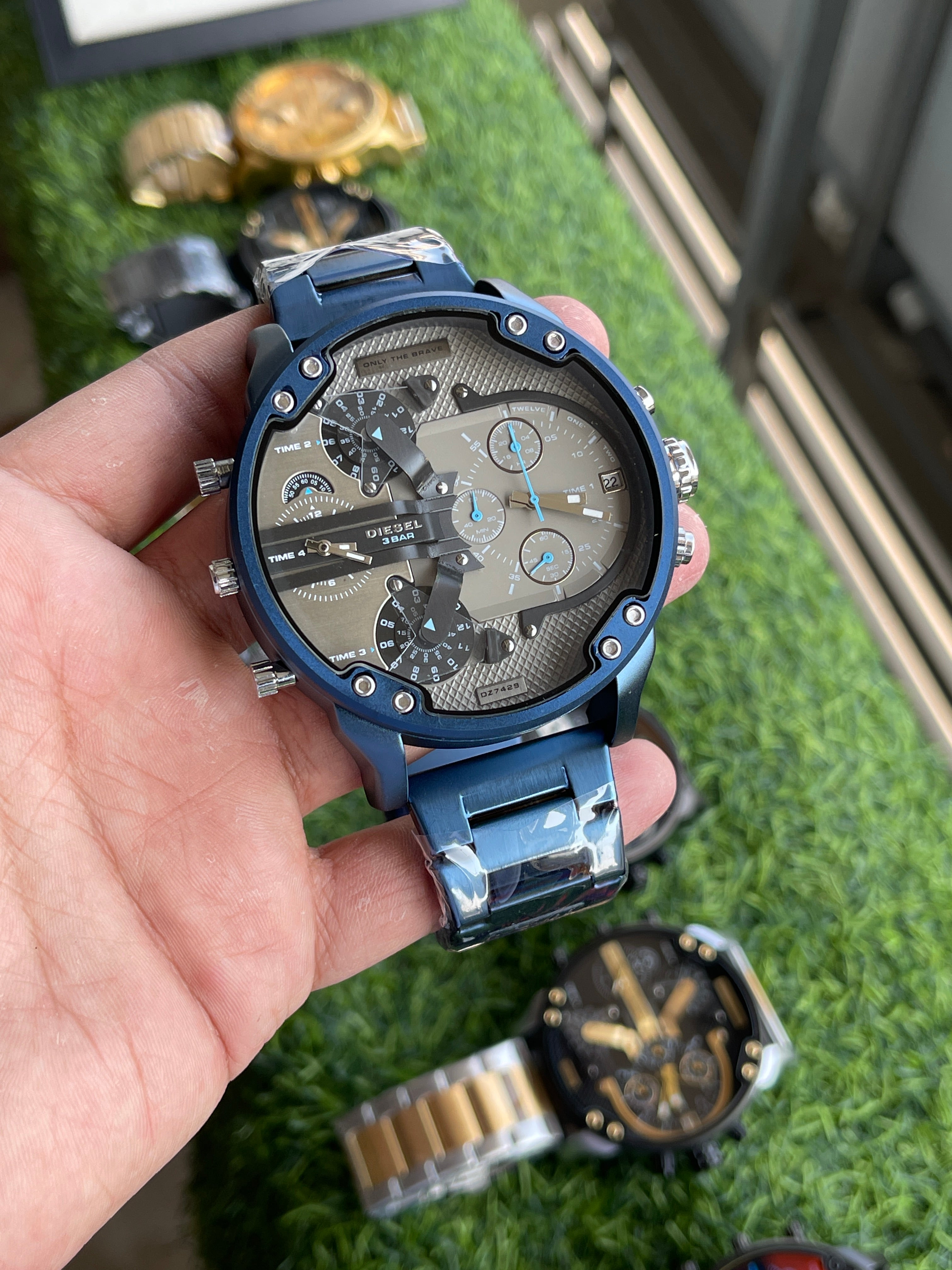 RC Diiesel Mega Chief Blue Steel Dual-Time Chronograph – Rehan's Collection